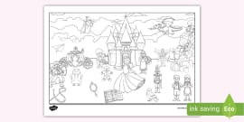 Fairy Tale Mindfulness Colouring Sheets - ESL Fairy Tale Resources