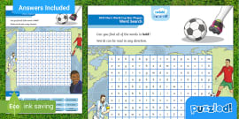 2022 Men's World Cup Word Search - Twinkl - Kids Puzzles