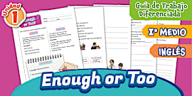 Too or Enough Worksheet