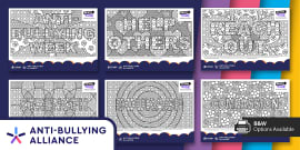 KS2 Anti-Bullying Positive Colouring Pages Mindfulness