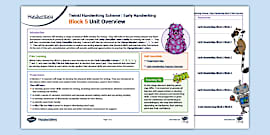 Early Handwriting: Block 3 Teacher Overview