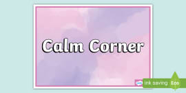 Light Green Watercolour Calm Corner Display Poster - Twinkl