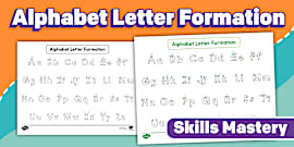 Alphabet Letter Formation: Upper Case and Lower Case