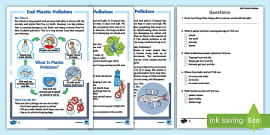 KS2 Speak like an Expert Challenge Card: Plastic Pollution
