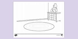 FREE! - Empty Room With Counter Background Colouring Sheet