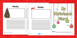 Christmas Holiday Snapshots Writing Frame (teacher made)
