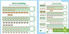 Farm Animals Count and Graph Activity (Teacher-Made)