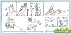 Paralympic Games Coloring Pages (Teacher-Made) - Twinkl