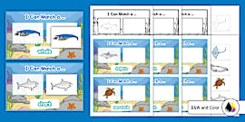 Ocean Animals Busy Bag Shape Matching Worksheet