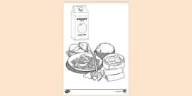 FREE! - Realistic Food Colouring Page | Healthy Eating Resources
