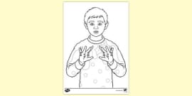 FREE! - BSL Sleep Colouring | Colouring Sheets - Twinkl