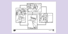 Two Children at a Computer Colouring Sheet | Twinkl - Twinkl