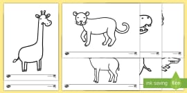 Jungle Words Colouring Sheets (teacher made) - Twinkl