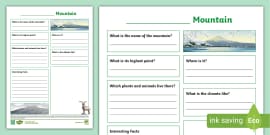 Climbing Mount Everest Fact File and Activity (teacher made)