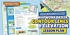 * NEW * Gr 9: Map Skills: Contour Lines: Poster