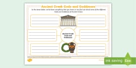 Greek God Fact File Template | Greek Mythology - Twinkl