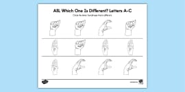Sign Language Comparison Worksheets for Kids | Twinkl USA