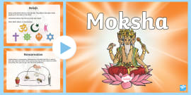 Moksha Worksheet (teacher made) - Twinkl