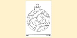 Christmas Baubles Colouring | Colouring Sheets