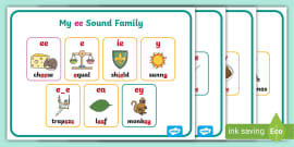 Sound Families Word Mat (teacher made) - Twinkl