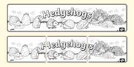 Adorable Hedgehogs in Autumn Colouring Cards | Twinkl Party