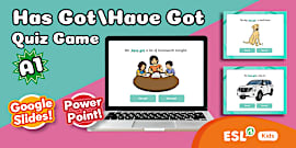 Have and Has PowerPoint and Google Slides for K-2nd Grade