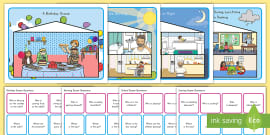 Parts of a House Matching Game (teacher made)
