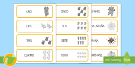 Tarjetas de cuento: Ordena (número y texto) 1-10 - Un elefante se ...