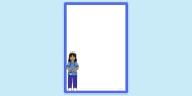 FREE! - Simple Blank Sticks Page Border | Page Borders | Twinkl