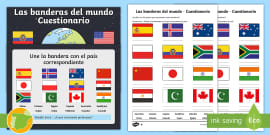 Tarjetas de vocabulario: Países y banderas (teacher made)