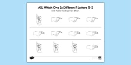 Sign Language Comparison Worksheets for Kids | Twinkl USA
