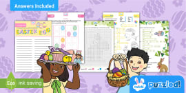 Easter Pixel Art Colouring Puzzle Pack | Twinkl Puzzled