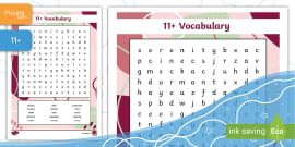 11+ Vocabulary Word Search 3 (teacher made) - Twinkl