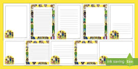 Aboriginal Symbols Page Borders, Aboriginal People - Twinkl