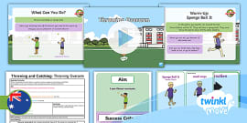 FREE! - 👉 KS1 PE Throwing and Catching - Planning Overview Year 1