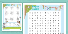 'Super Socks' Fronted Adverbials Lower KS2 Activity Sheet