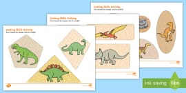 Build A Shape Dinosaur Activity - EYLF - Maths