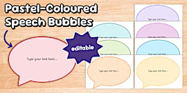👉 Editable Speech Bubble Writing Templates | Primary Resources