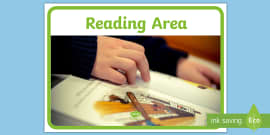Reading Area Photo Sign Arabic/English - Reading Area Photo Sign