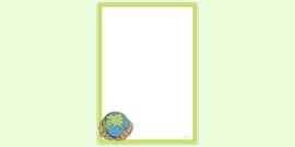 Simple World Earth Page Border | Page Borders | Twinkl