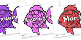 Months of the Year on Angel Fish (teacher made)