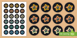Stars in Space | Printable 'Well Done!' Reward Stickers