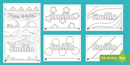 FREE! - Marty Name Simple Colouring Activity (Teacher-Made)