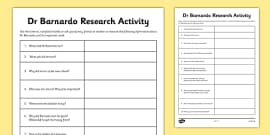 LKS2 Thomas John Barnardo Differentiated Reading Comprehension Activity