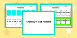 Ordering 5 Digit Numbers PowerPoint (Lehrer gemacht)