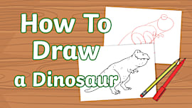 How To Draw a T-Rex Dinosaur | 1st Grade Resource | Twinkl