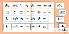 Heart Word Practice Cards Primer Set (teacher made) - Twinkl