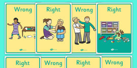 Right and Wrong Worksheet / Activity Sheet - CfE, Health and
