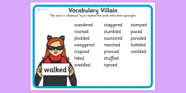 Vocabulary Villain Then Word Mat (teacher made) - Twinkl
