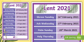 Editable Dates in Lent Poster (creat de profesori) - Twinkl